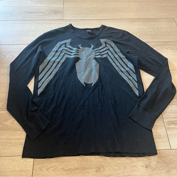 Marvel | Shirts | Vintage Marvel Venom Spiderman Thermal Double Sided ...